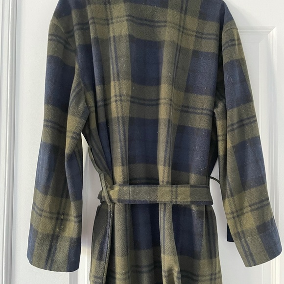 Merona | Other | Final Sale Merona Blue And Green Plaid Fleece Robe ...